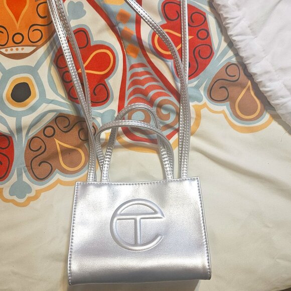 Telfar | Bags | Authentic Telfar Small Shopping Bag Silver | Poshmark